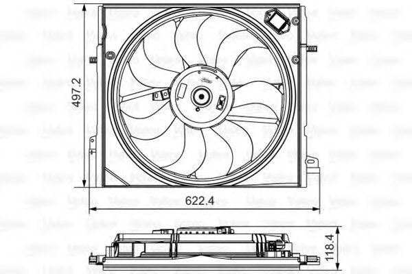 698582,VALEO 698582 Fan, radiator for NISSAN,RENAULT