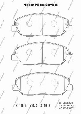 581012BA00,HYUNDAI 58101-2BA00 Brake Pad Set, disc brake for HYUNDAI