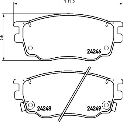 G2YD3328Z,MAZDA G2YD-33-28Z Brake Pad Set, disc brake for MAZDA
