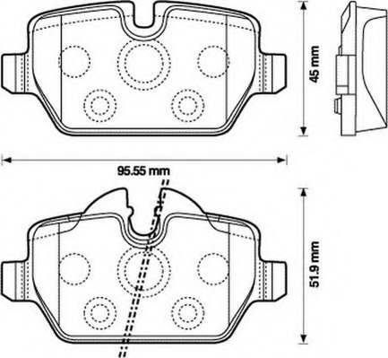 34219808172,MINI 34219808172 Brake Pad Set, disc brake for MINI