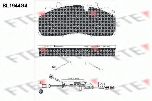 12999737,WABCO 12 999 737 Brake Pad Set, disc brake for WABCO