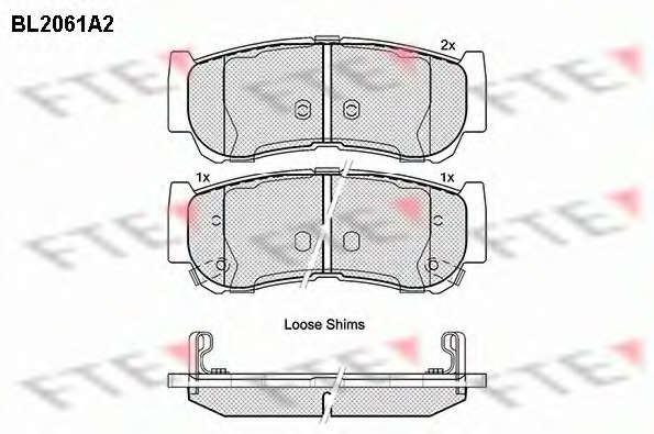 D12978414,FMSI D1297-8414 Brake Pad Set, disc brake for FMSI