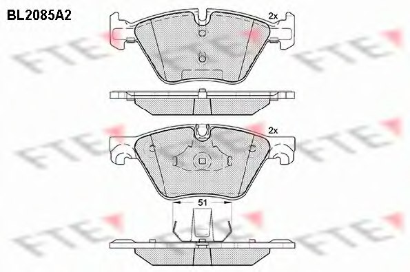 34116775310,BMW 34 11 6 775 310 Brake Pad Set, disc brake for BMW