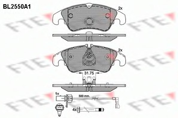 4G0698151D,AUDI 4G0698151D Brake Pad Set, disc brake for AUDI