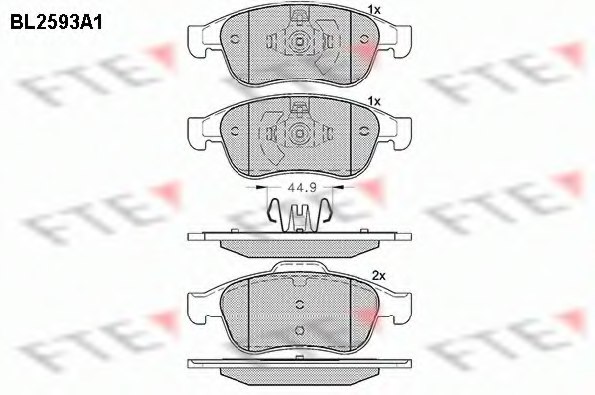 410605961R,RENAU 410605961R Brake Pad Set, disc brake for RENAU