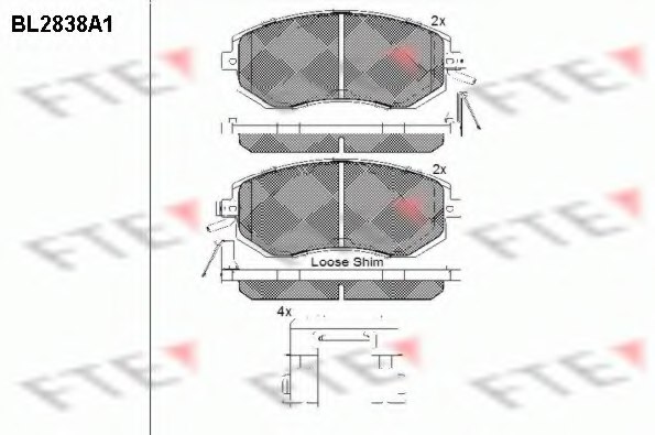 26296FJ010,SUBAR 26296-FJ010 Brake Pad Set, disc brake for SUBAR