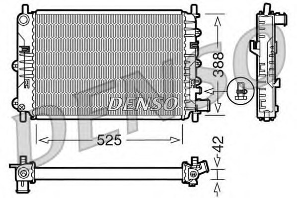 1664073,FORD 1664073 Radiator, engine cooling for FORD