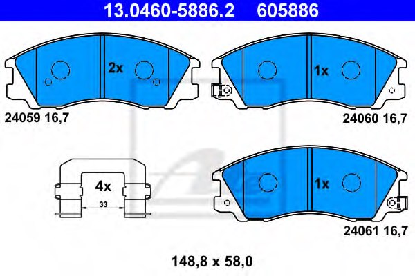 58101H1A00,HYUNDAI 58101-H1A00 Brake Pad Set, disc brake for HYUNDAI