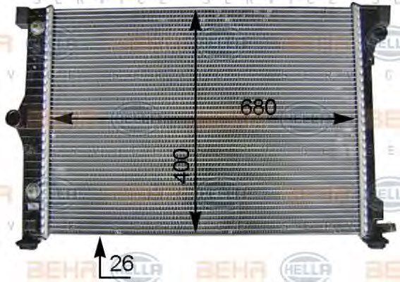 13241722,OPEL 13241722 Radiator, engine cooling for OPEL