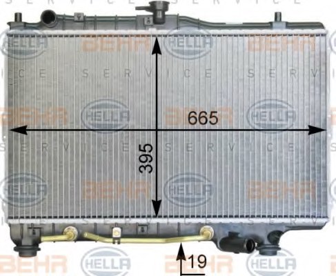 0K24515200A,KIA 0K245-15200A Radiator, engine cooling for KIA