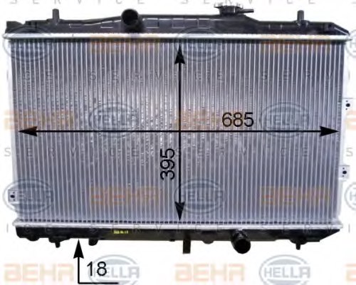 253102F820,KIA 25310-2F820 Radiator, engine cooling for KIA