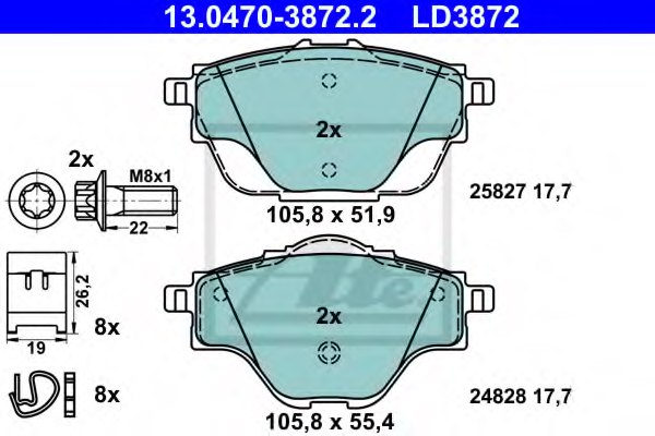 1609000980,PEUGE 1609000980 Brake Pad Set, disc brake for PEUGE