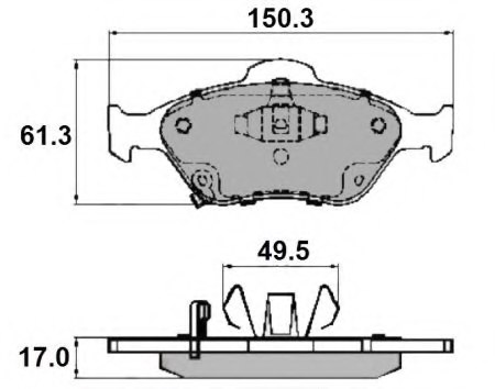 044650D050,TOYOT 04465-0D050 Brake Pad Set, disc brake for TOYOT