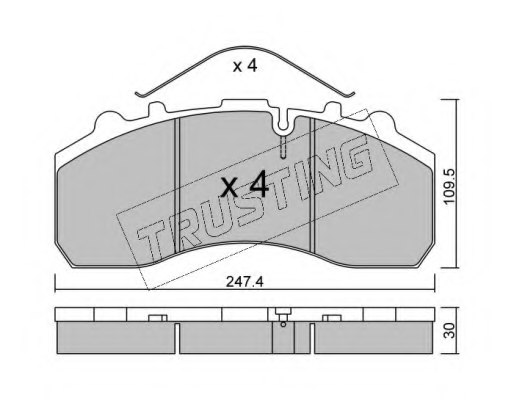 1906439,IVECO 1906439 Brake Pad Set, disc brake for IVECO