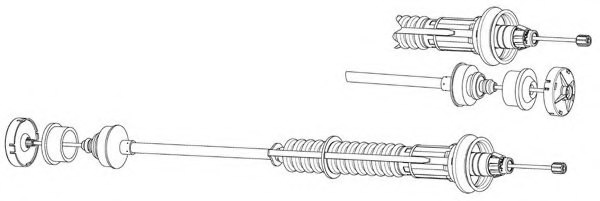 2150EC,PEUGE 2150.EC Clutch Cable for PEUGE