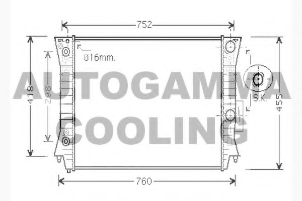 3B0121253B,AUDI 3B0121253B Radiator, engine cooling for AUDI