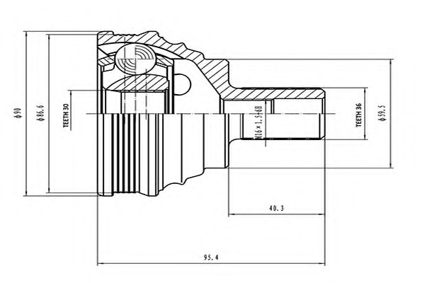 1K0498099,VAG 1K0498099 Joint Kit, drive shaft for VAG