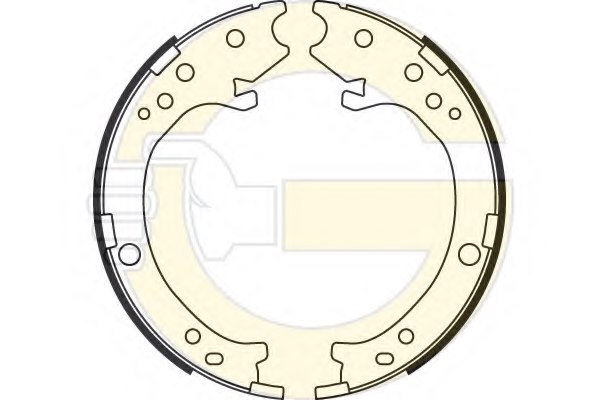 43053S9AE52,HONDA 43053-S9A-E52 Brake Shoe Set, parking brake for HONDA