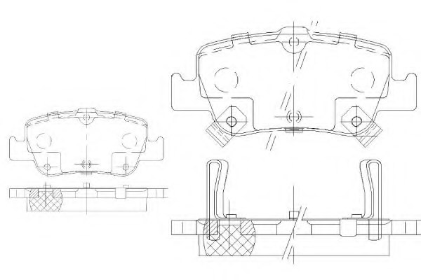 0446602190,TOYOT 04466-02190 Brake Pad Set, disc brake for TOYOT