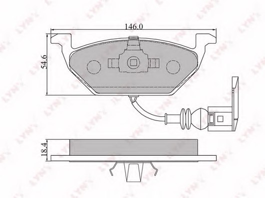 1K0698151K,SKODA 1K0 698 151 K Brake Pad Set, disc brake for SKODA