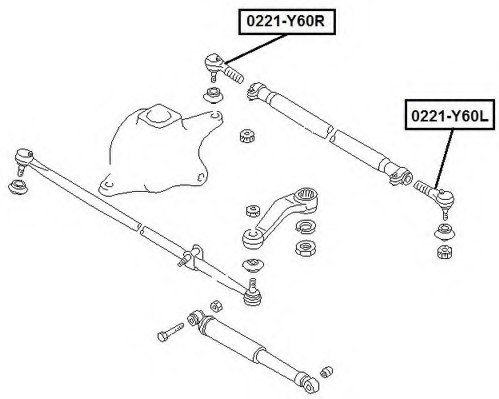 4852001J10,NISSA 48520-01J10 Tie Rod End for NISSA