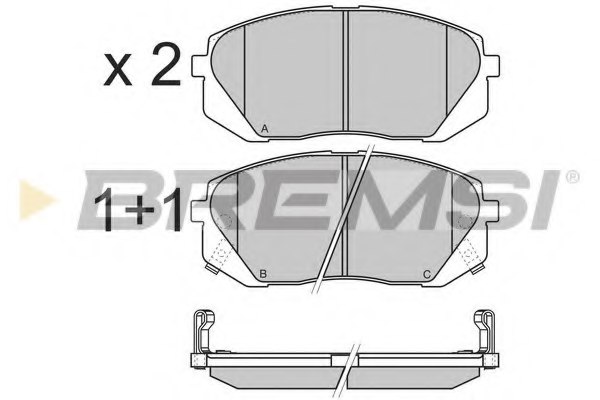 581012SA70,KIA 58101-2SA70 Brake Pad Set, disc brake for KIA