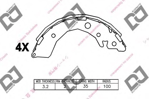 43053SE0505,HONDA 43053-SE0-505 Brake Shoe Set for HONDA