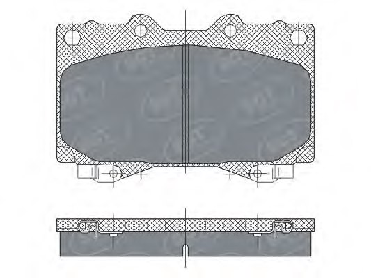 0446560160,TOYOT 04465-60160 Brake Pad Set, disc brake for TOYOT