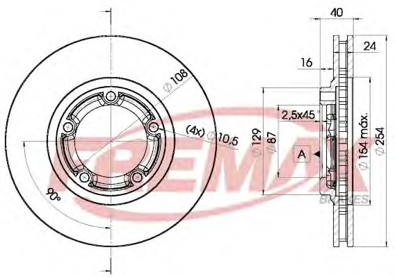 581294A000,HYUNDAI 58129-4A000 Brake Disc for HYUNDAI