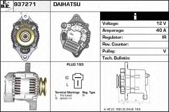 1002111670,DENSO 100211-1670 Alternator for DENSO