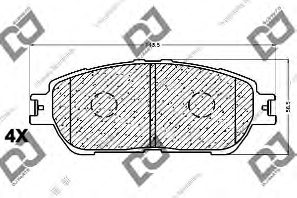 0446528510,TOYOT 04465-28510 Brake Pad Set, disc brake for TOYOT