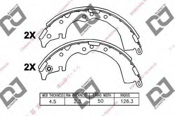 044950K060,TOYOT 04495-0K060 Brake Shoe Set for TOYOT