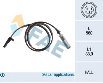34526764610,BMW 34 52 6 764 610 Sensor, wheel speed for BMW