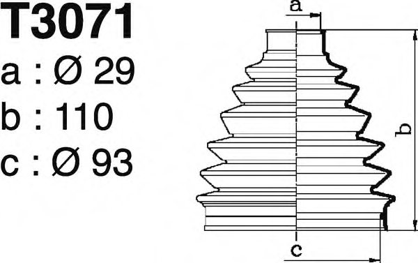 3293C7,PEUGE 3293C7 Bellow Set, drive shaft for PEUGE
