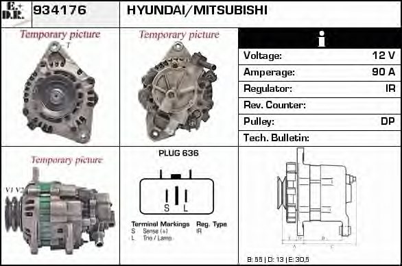 3730042870,HYUNDAI 37300-42870 Alternator for HYUNDAI