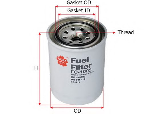 FC1003,SAKURA Automotive FC-1003 Fuel filter