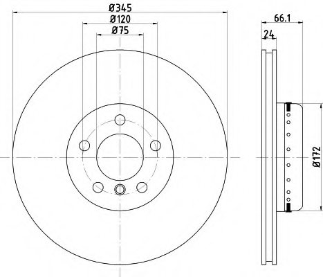 34206797605,BMW 34206797605 Brake Disc for BMW