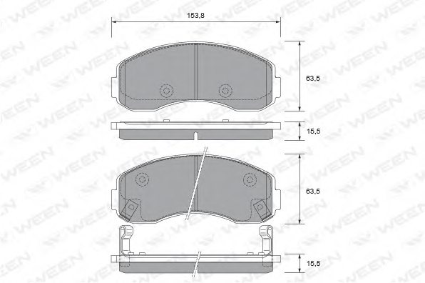 0K60A3328ZA,KIA 0K60A3328ZA Brake Pad Set, disc brake for KIA