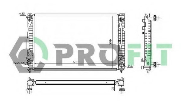 4Z7121251B,AUDI 4Z7121251B Radiator, engine cooling for AUDI