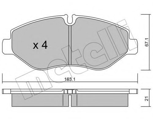 42555881,IVECO 42555881 Brake Pad Set, disc brake for IVECO