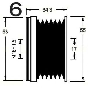 03C903119C,VW 03C903119C Alternator Freewheel Clutch for VW