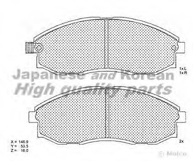 581014AA00,HYUNDAI 58101-4AA00 Brake Pad Set, disc brake for HYUNDAI