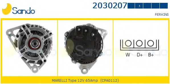 2871A306,PERKINS 2871A306 Alternator for PERKINS