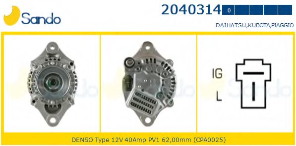 1002111670,DENSO 100211-1670 Alternator for DENSO