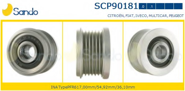 504088796,FIAT 504088796 Alternator Freewheel Clutch for FIAT