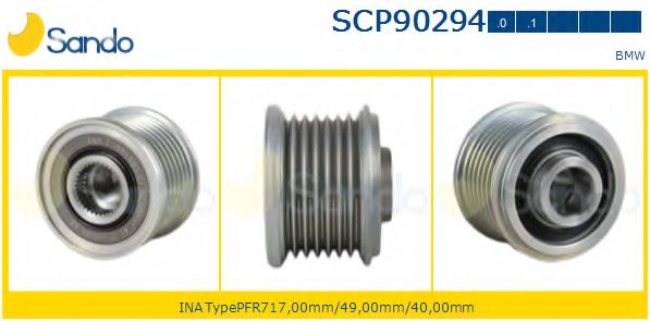 12317560990,BMW 12 31 7 560 990 Alternator Freewheel Clutch for BMW