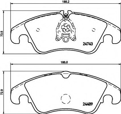 8K0698151H,AUDI 8K0698151H Brake Pad Set, disc brake for AUDI