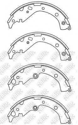 K2371,MK K K2371 Brake Shoe Set for MK K