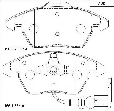 1K0698151E,VW 1K0698151E Brake Pad Set, disc brake for VW