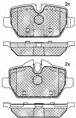 34219808172,MINI 34219808172 Brake Pad Set, disc brake for MINI